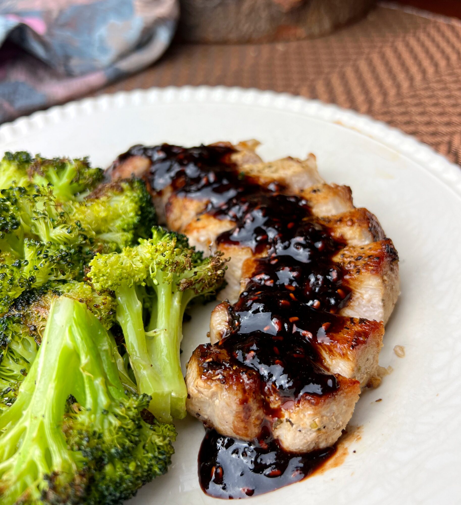 Pan Seared Herb Pork with Raspberry Reduction - Oliva!